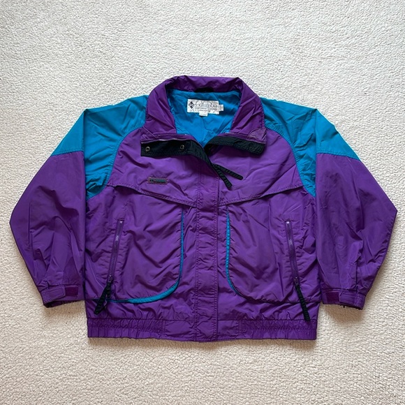 Columbia | Jackets & Coats | Vintage 9s Columbia Colorblock Cut Sew ...